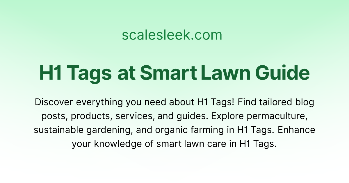 Level Up Your H1 Tags | Scale Sleek