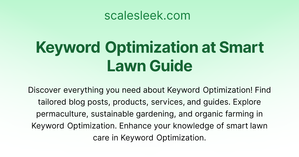 Level Up Your Keyword Optimization | Scale Sleek