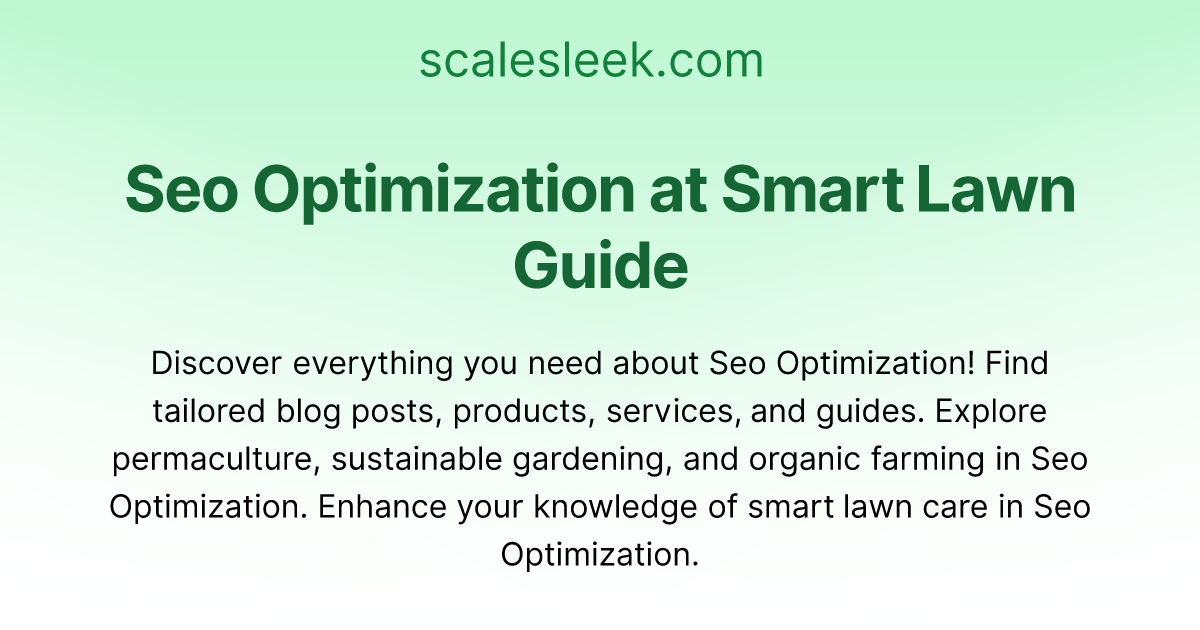 Level Up Your Seo Optimization | Scale Sleek
