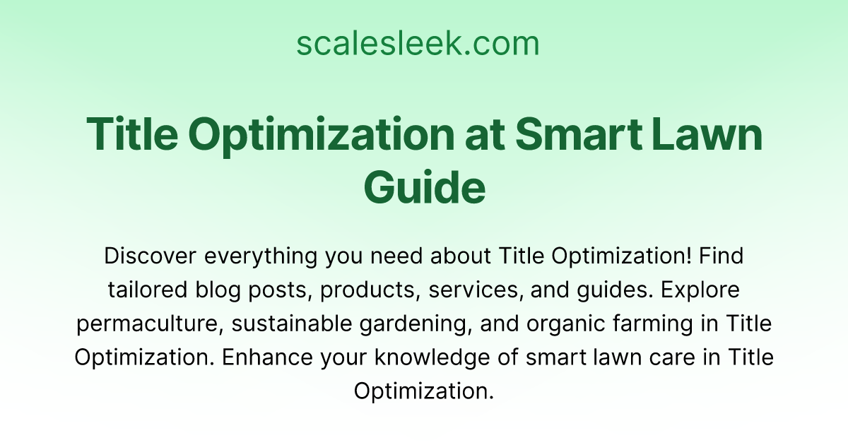 Level Up Your Title Optimization | Scale Sleek