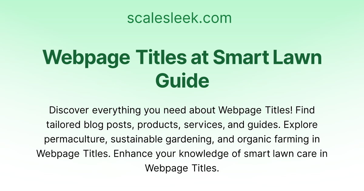 Level Up Your Webpage Titles | Scale Sleek